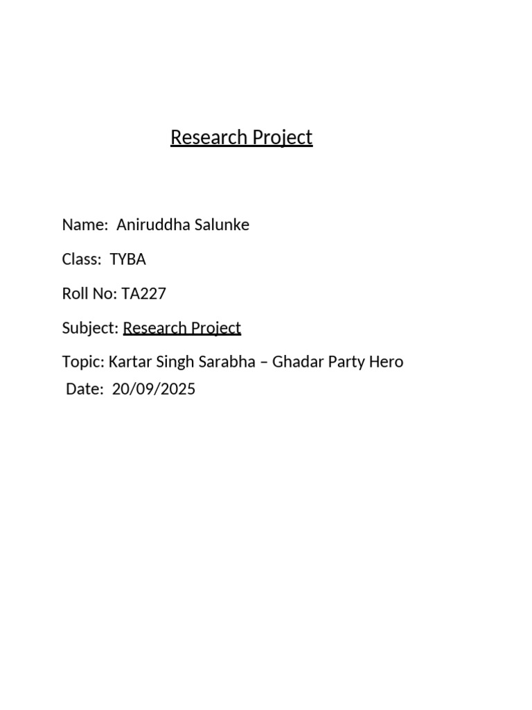 Research Project Neera Arya | PDF
