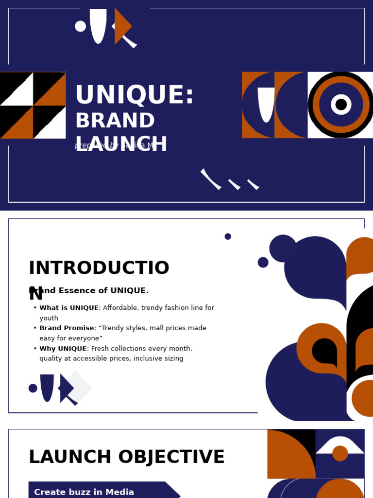Unique Brand Launch Presentation | PDF | Mass Media | Promotion And ...