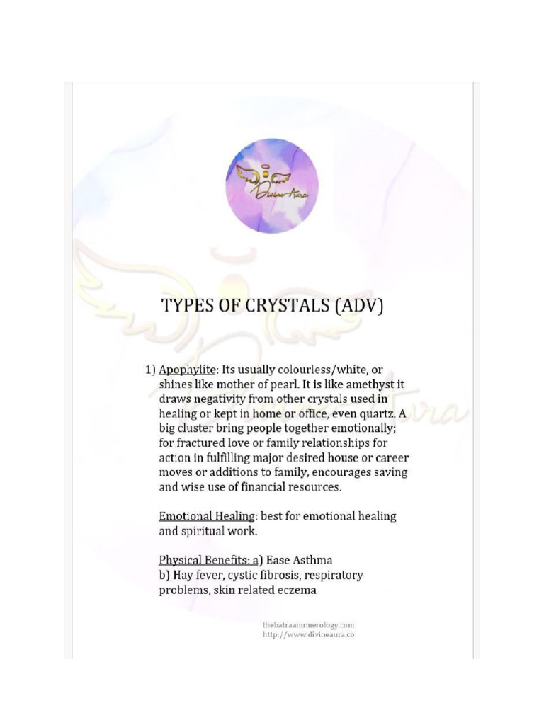 Types of Crystals | PDF