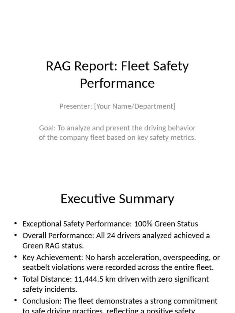Fleet Safety RAG Report | PDF