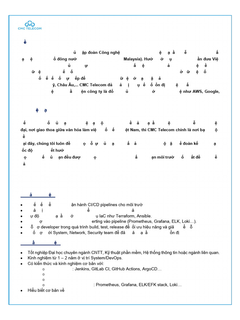 JD System Devops Engineer | PDF