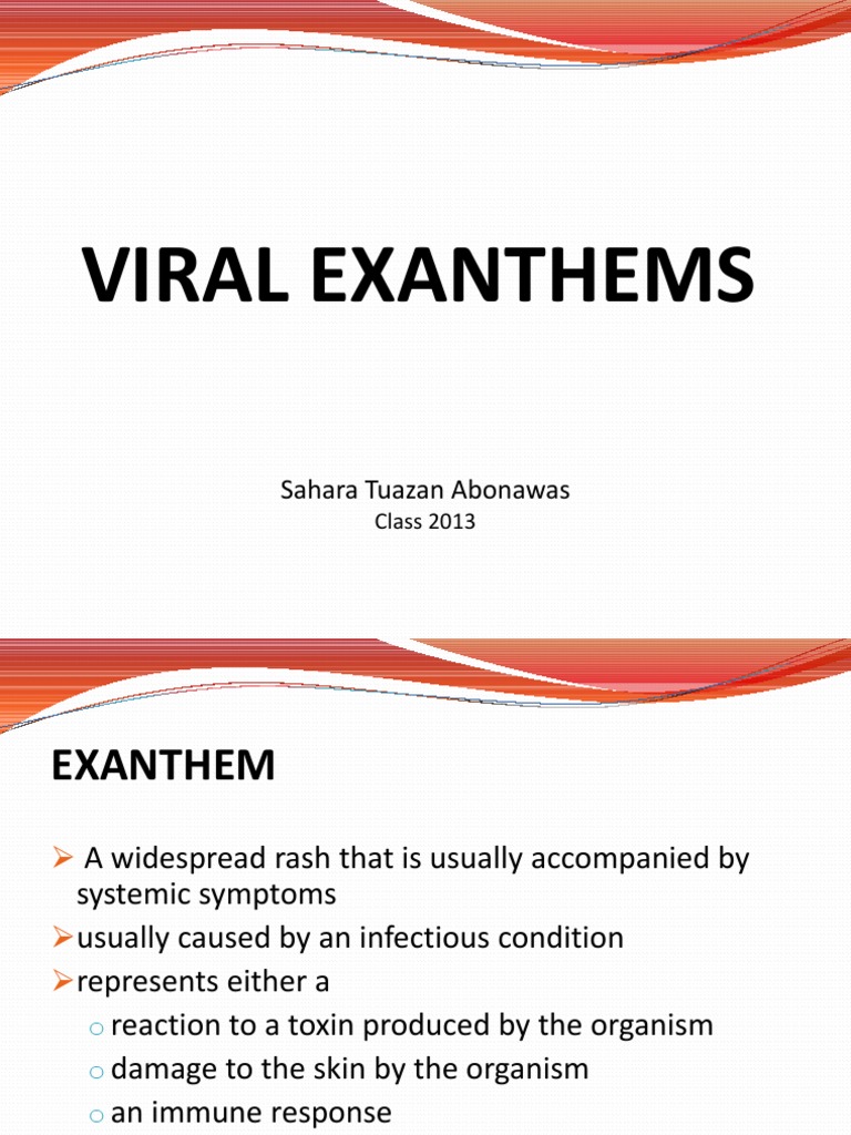 Final Viral Exanthem | Measles | Infection