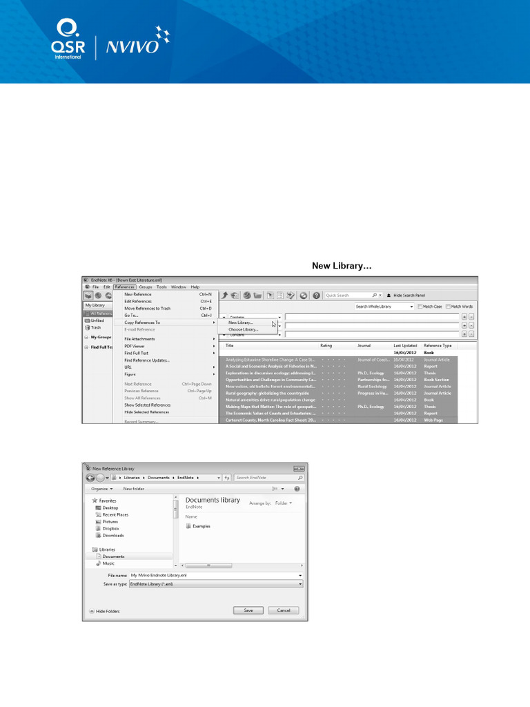 Moving An EndNote Library For Importing Into NVivo | PDF | Computer File | Software