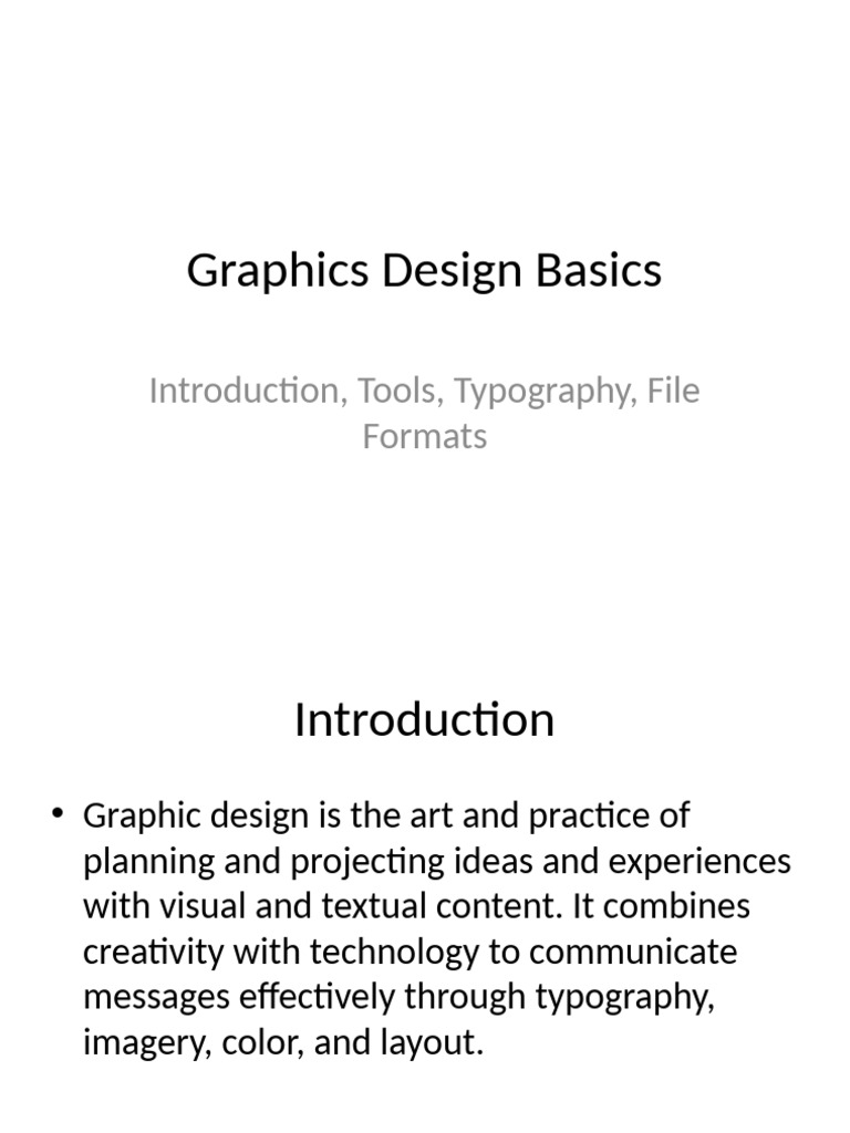 Graphics Design Basics | PDF