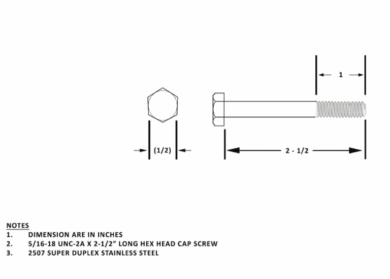 Bolts HHCS Drawing | PDF