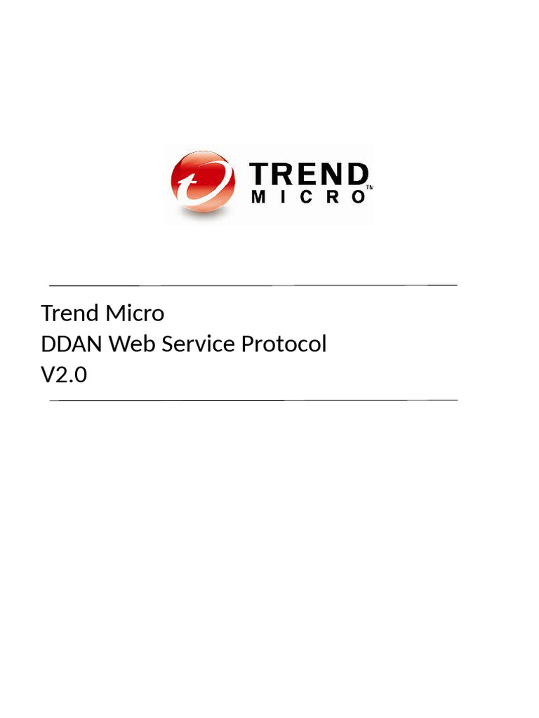 Trend Micro DDAN Protocol V2.0 Guide | PDF | Web Service | Network ...