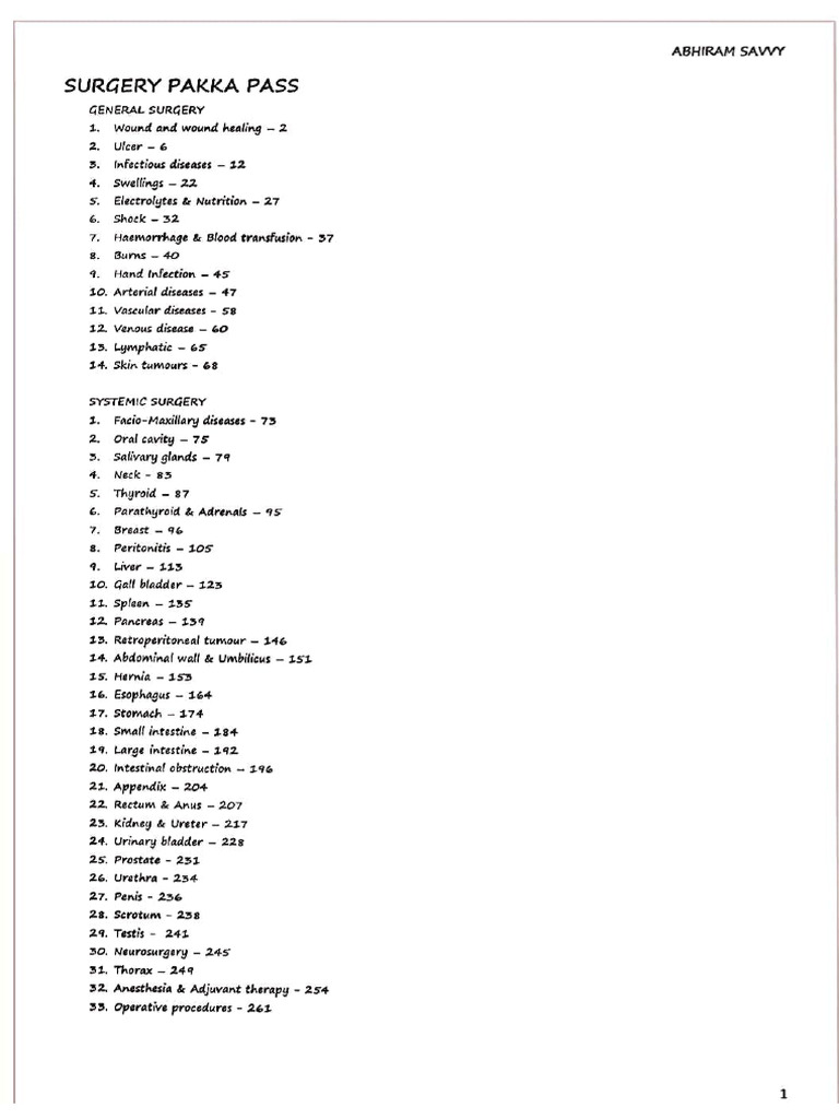 Pakka Pass Surgery | PDF