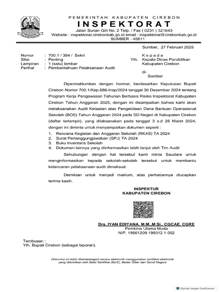 384 Pemberitahun Bos SD - Signed | PDF