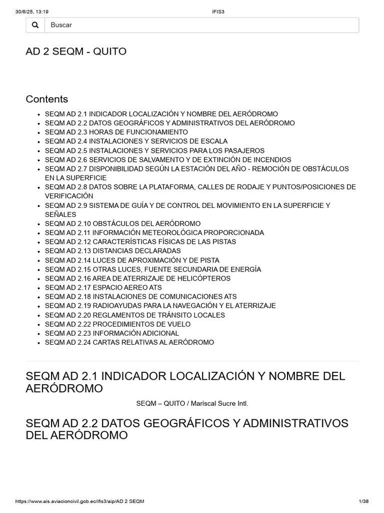 Aeropuerto Mariscal Sucre SEQM | PDF | Control de tráfico aéreo ...