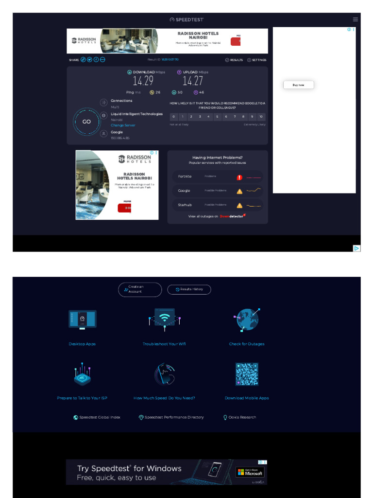 Speedtest by Ookla - The Global Broadband Speed Test | PDF | Mobile App ...