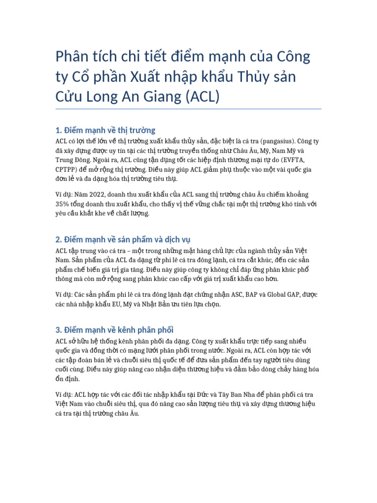 Phan Tich Diem Manh ACL | PDF