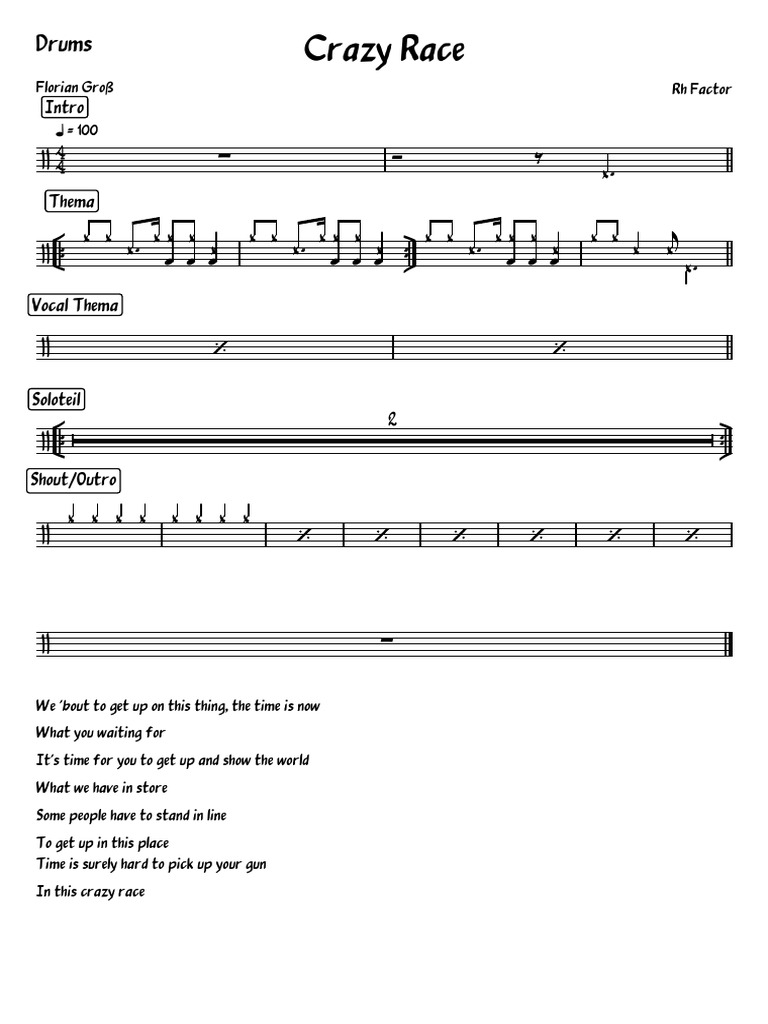 Crazy Race: Drums | PDF