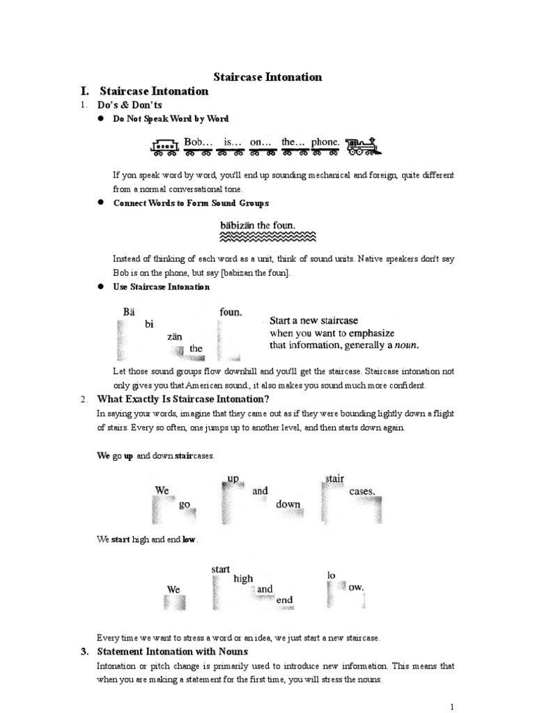 Stress & Intonation Practice | PDF | Stress (Linguistics) | Human ...