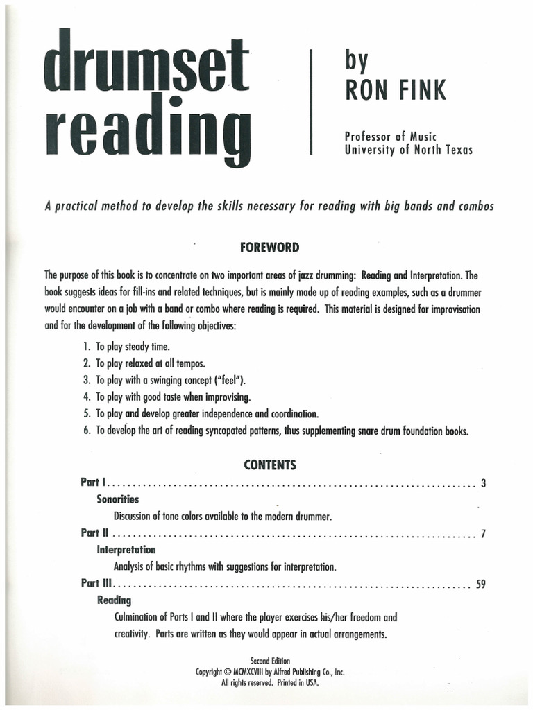 Drum Set Reading | PDF