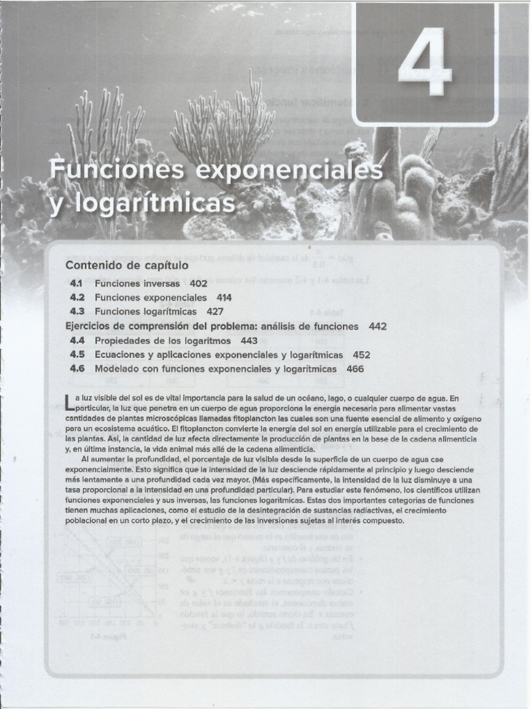 Tema 4-Funciones Exponenciales y Logarítmicas de Algebra Lineal | PDF
