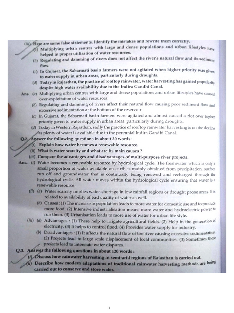 CH - 3 Water Resources (Geography) | PDF