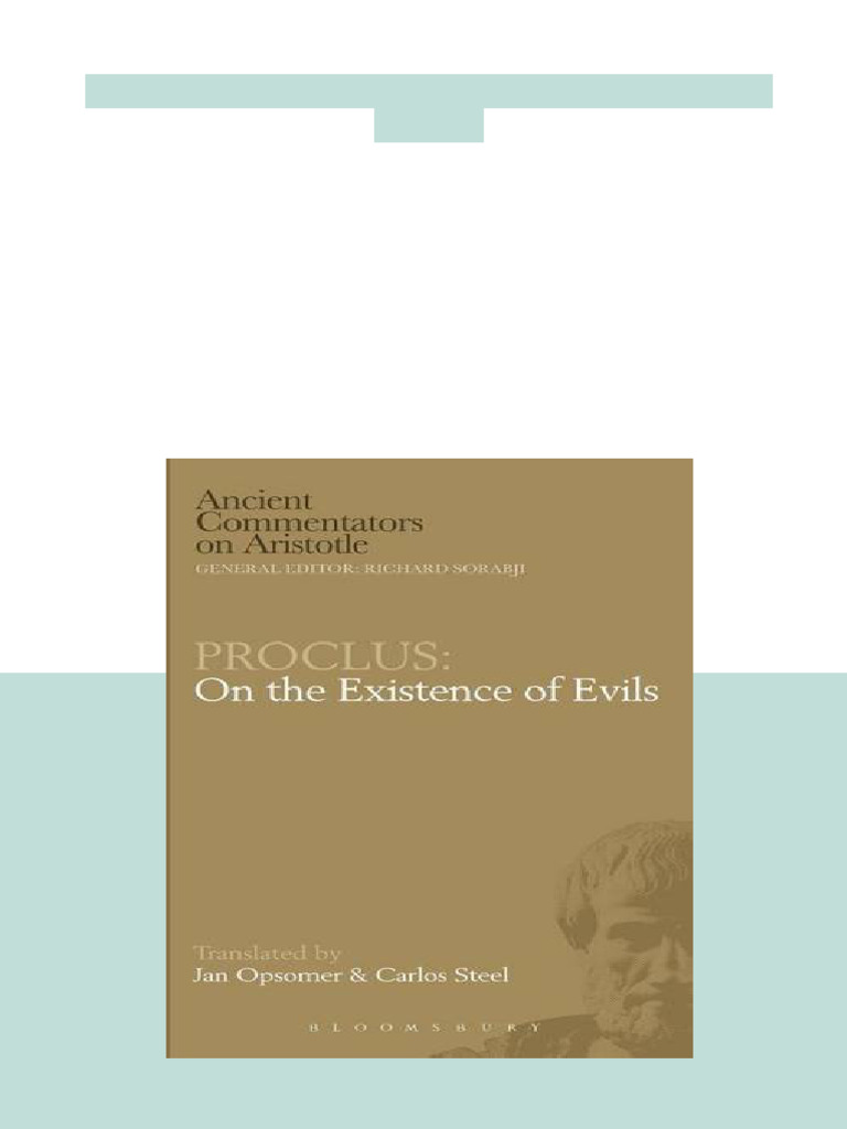 Proclus On The Existence of Evils Opsomer Available All Format | PDF ...