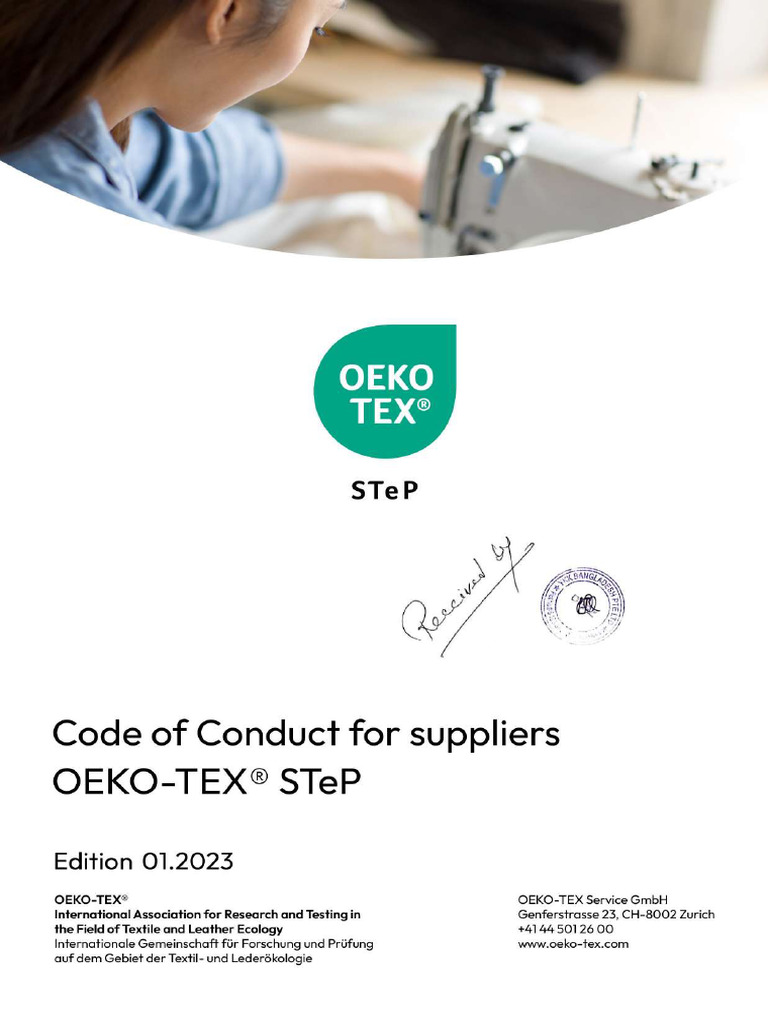 111 Oeko-Tex Step Coc Received | PDF