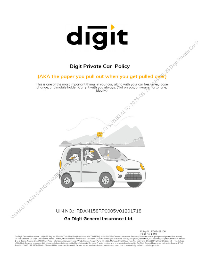 D201419156 Comprehensive Policy 1 | PDF | Insurance | Liability Insurance