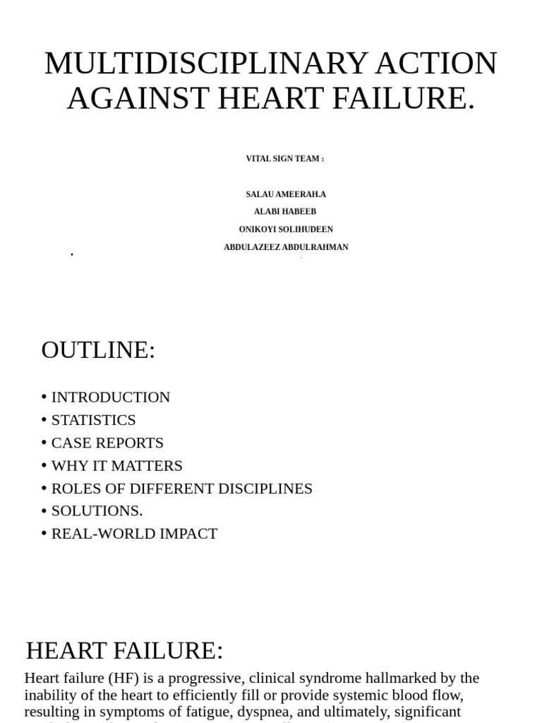 Multidisciplinary Action Against Heart Failure | PDF | Heart Failure ...