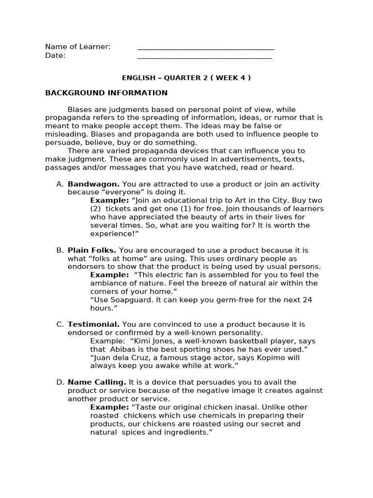 Understanding Propaganda Devices | PDF | Propaganda | Jargon