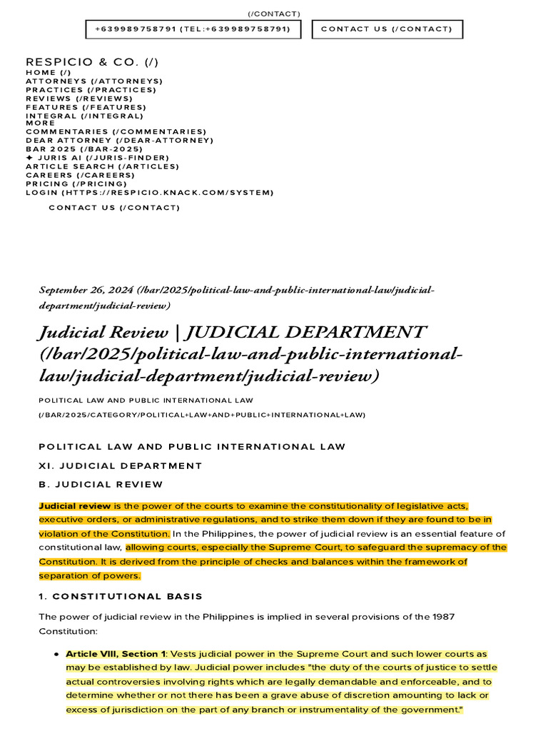 Understanding Judicial Review in the Philippines | PDF | Judicial ...
