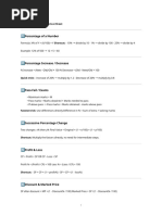 Percentage Formula Cheat Sheet | PDF