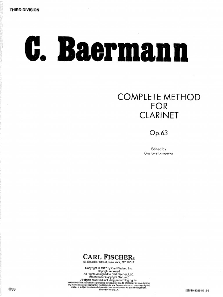 Complete Method For Clarinet | PDF