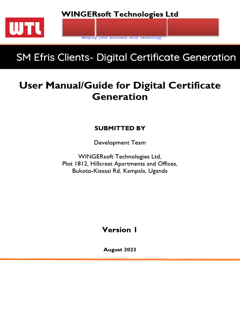Digital Certificate Generation Manual | PDF | Public Key Cryptography ...