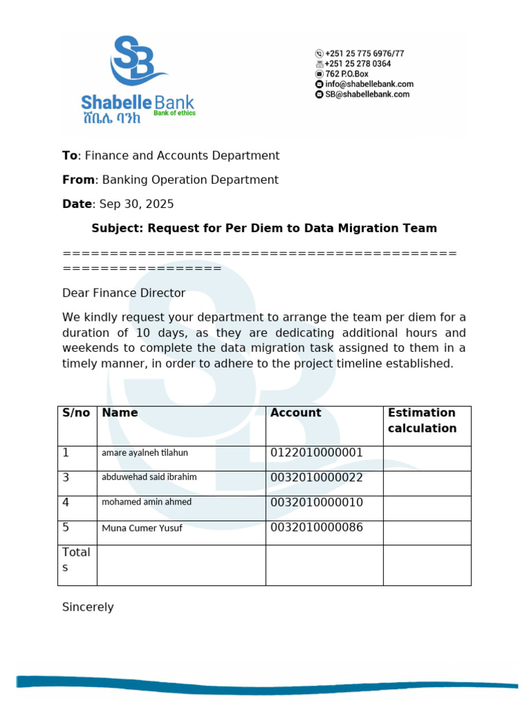 Data Migration Team Request | PDF