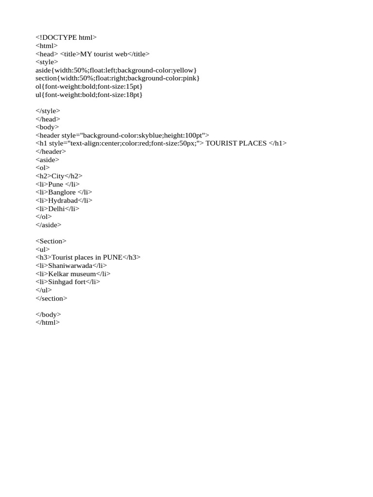 HTML Sop2 | PDF