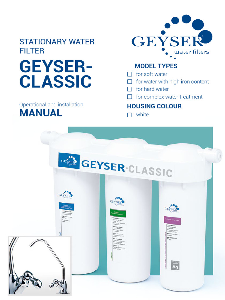 Geyser Classic Water Filter Manual | PDF | Water Purification | Water