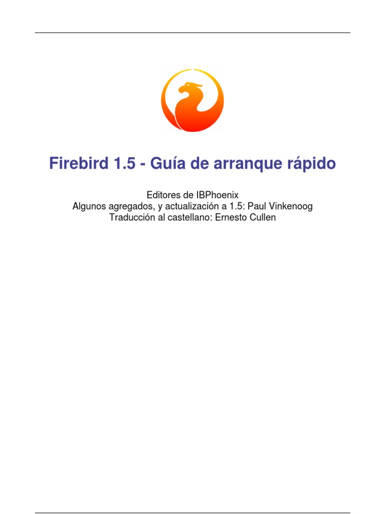 Firebird 1.5 Quick Start Spanish | PDF | Servidor (Computación) | SQL