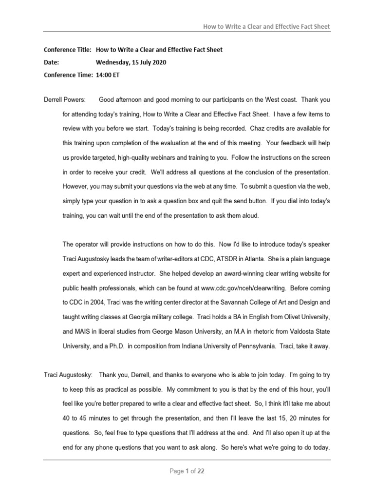 Clear Effective Factsheet Transcription Pdf Verb Subject Grammar