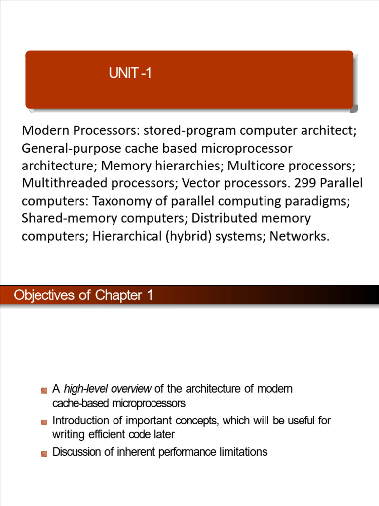 Unit 1 (1) High Performance Computing | PDF | Central Processing Unit | Parallel Computing