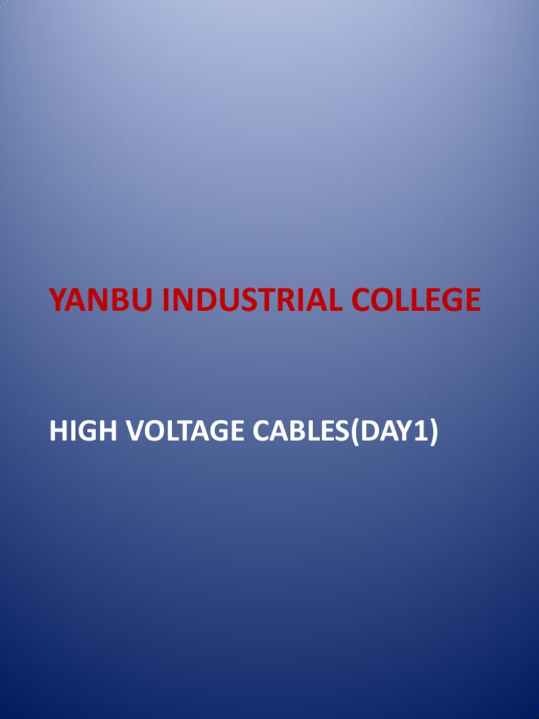 High Voltage Cables: An In-Depth Look at Key Terminology and Concepts ...