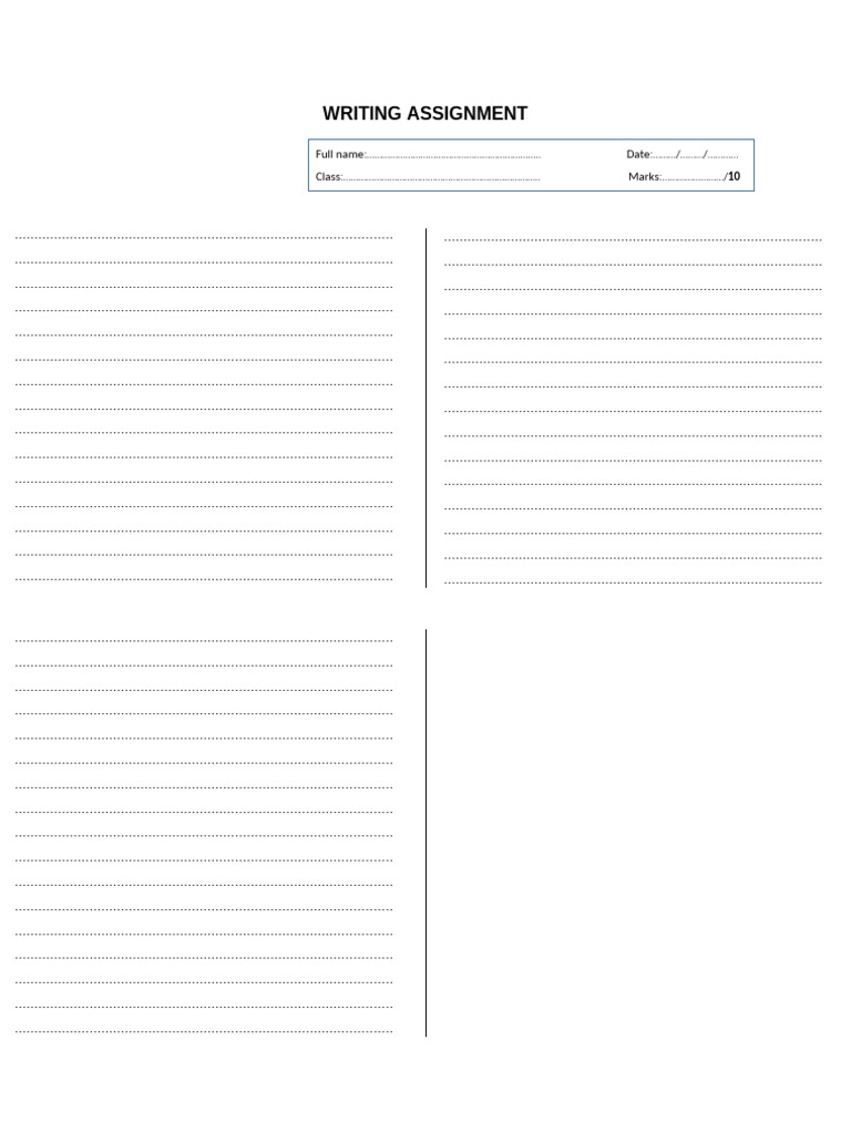 Writing - Placement Test - New | PDF