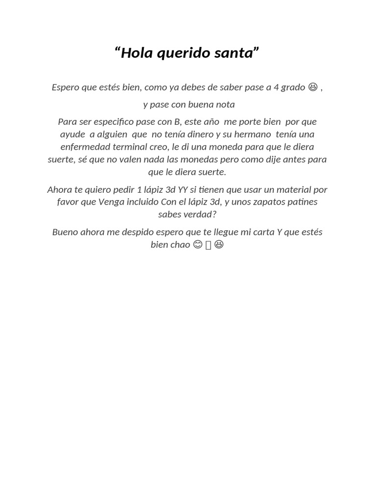 Carta de Santa | PDF