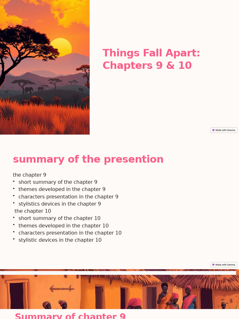 "Things Fall Apart: Chapters 9 & 10 Analysis" | PDF