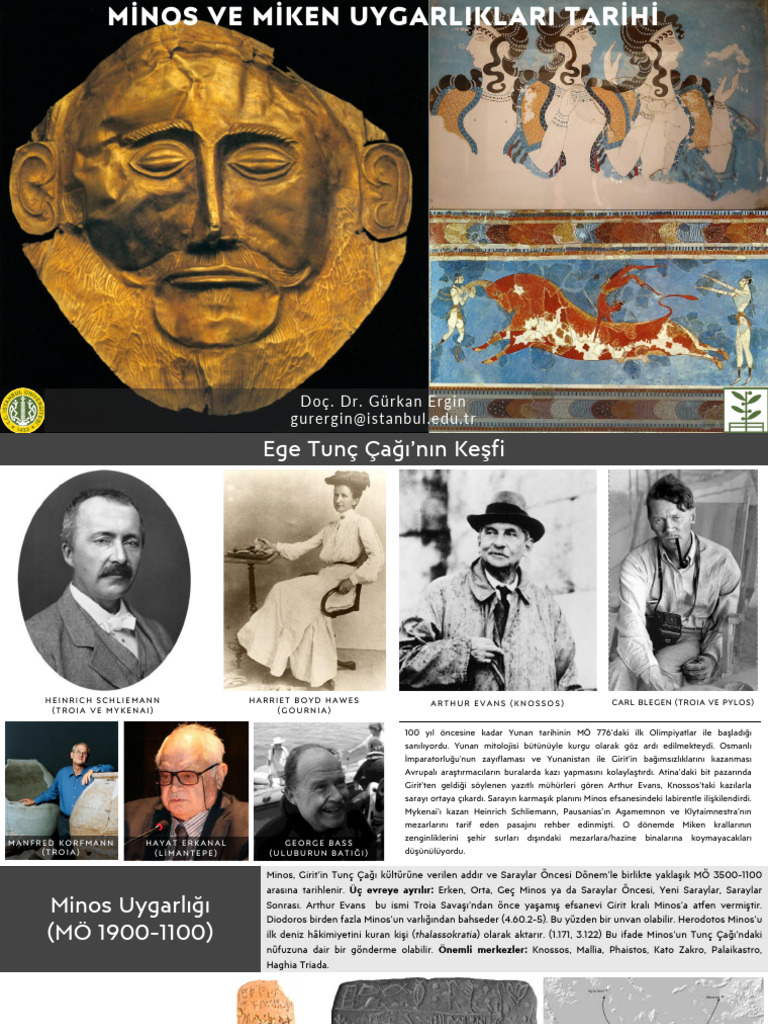 1.giriş, Kronoloji, Minos & Mikenlerin Kökeni | PDF