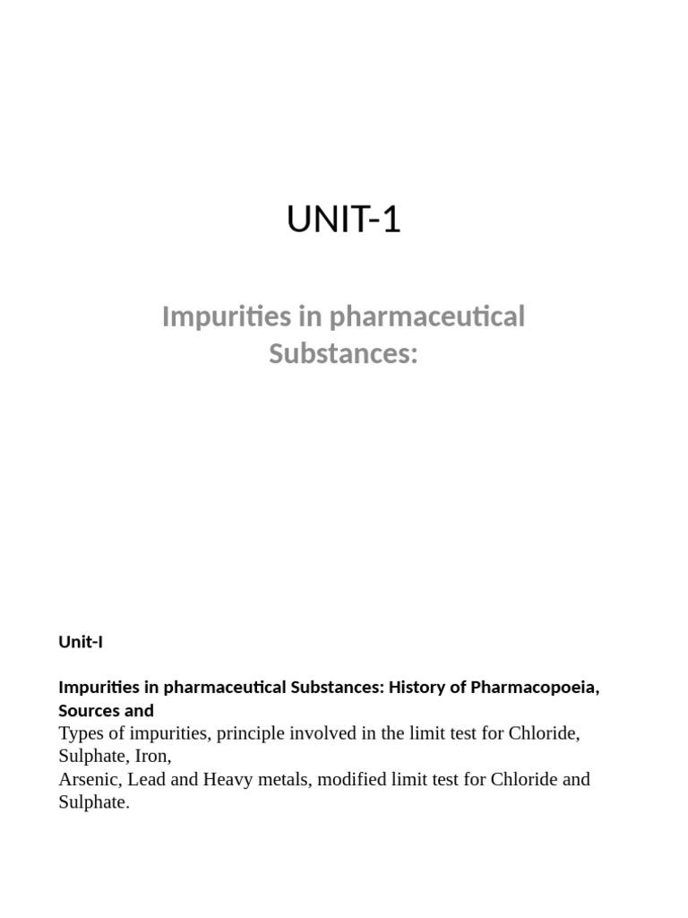 Impurities | PDF