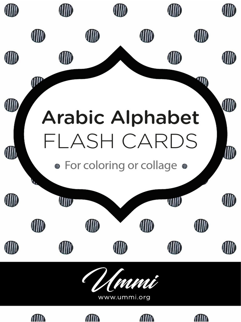Arabic Alphabet Flash Cards for Kids | PDF