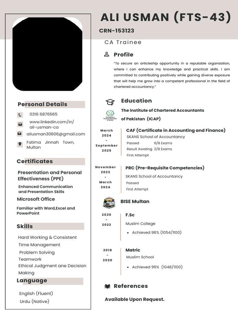Ali Usman CV Resume | PDF