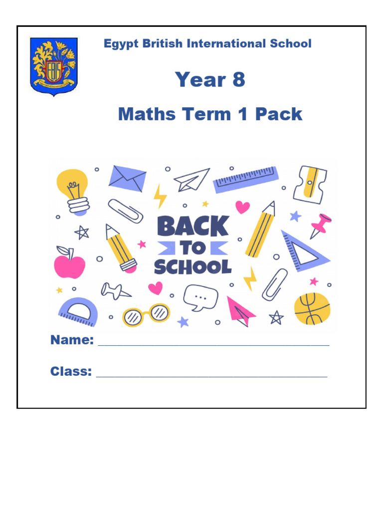 Year 8 Pack 1 | PDF | Quadratic Equation | Area