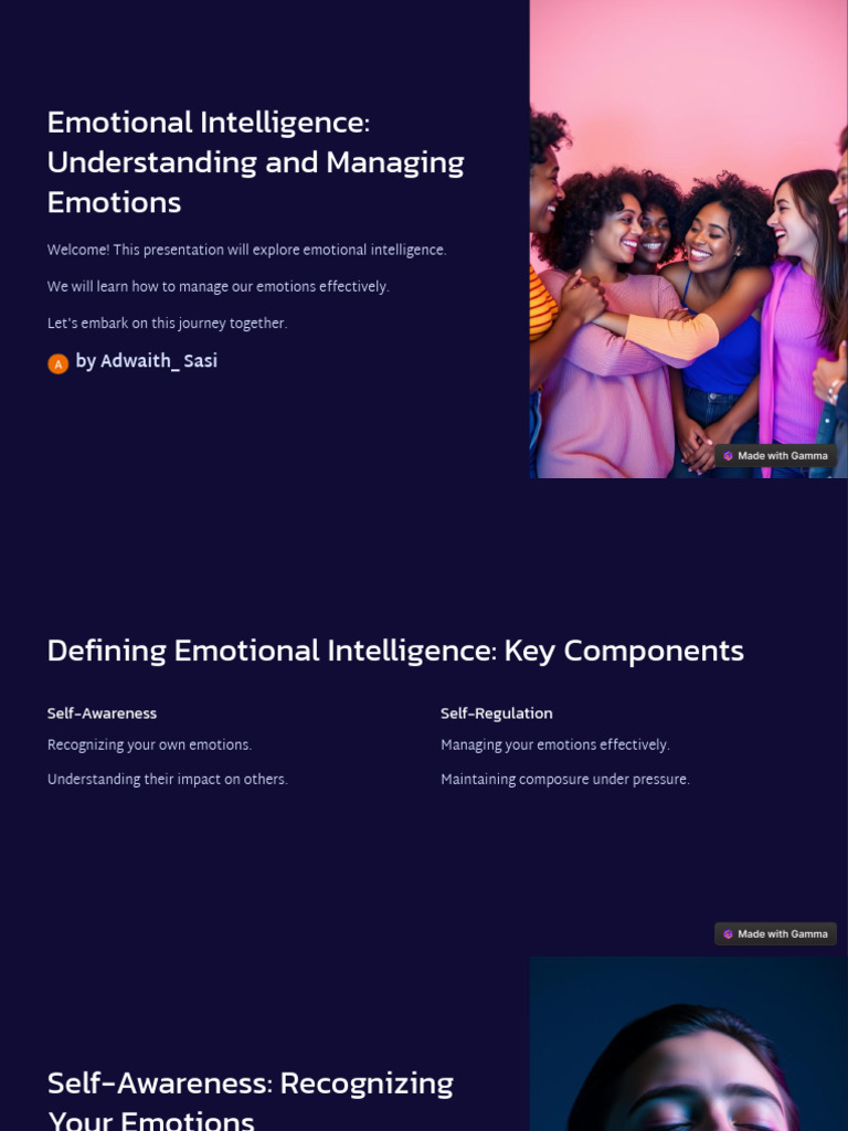 Emotional Intelligence Understanding and Managing Emotions | PDF