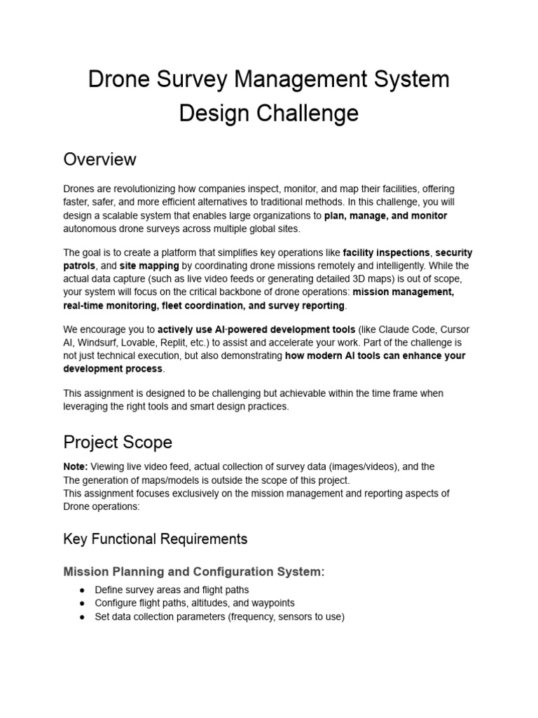 FlytBase Full-Stack Assignment | PDF | Unmanned Aerial Vehicle | Artificial Intelligence