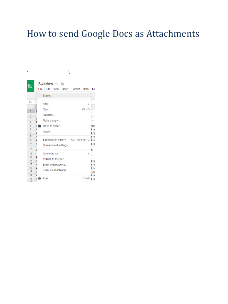 How To Send Google Docs As Attachments | PDF