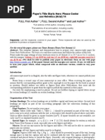 Springer LNCS Word Template | PDF | Te X | Typefaces