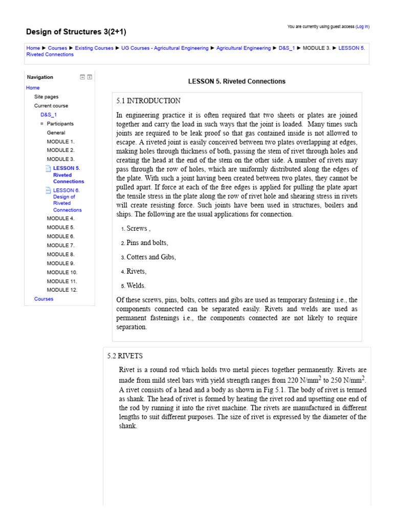 Understanding Riveted Connections in Engineering | PDF | Rivet | Screw