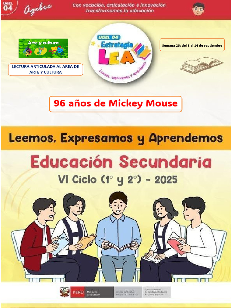 SEMANA 26.CICLO VI 96 Años de Mickey Mouse-Of | PDF